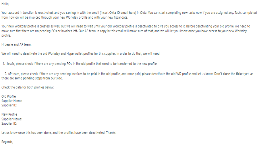 Re-Onboarding Due to Tax ID Change – Welocalize