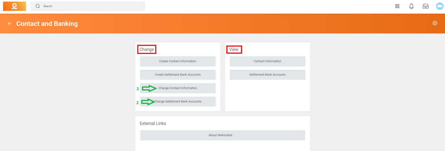 Workday: Adjust Contact and Banking Information – Welocalize