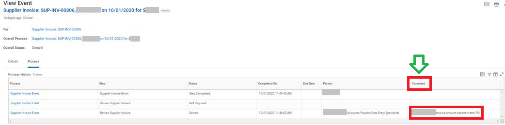 Workday: Denied Invoice – Welocalize